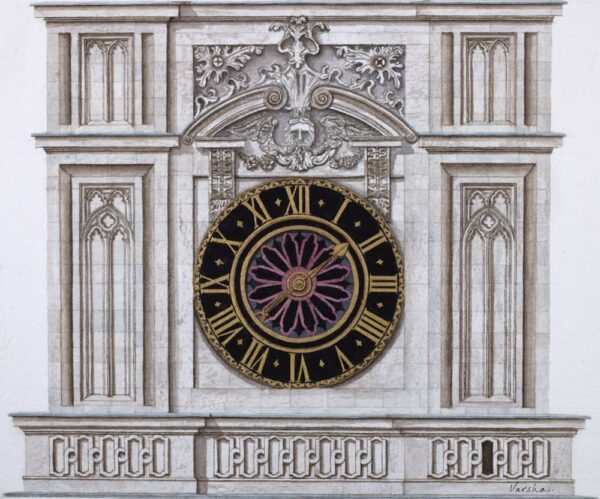 Westminster Abbey Clock By Varsha Bhatia At Norton Way Gallery